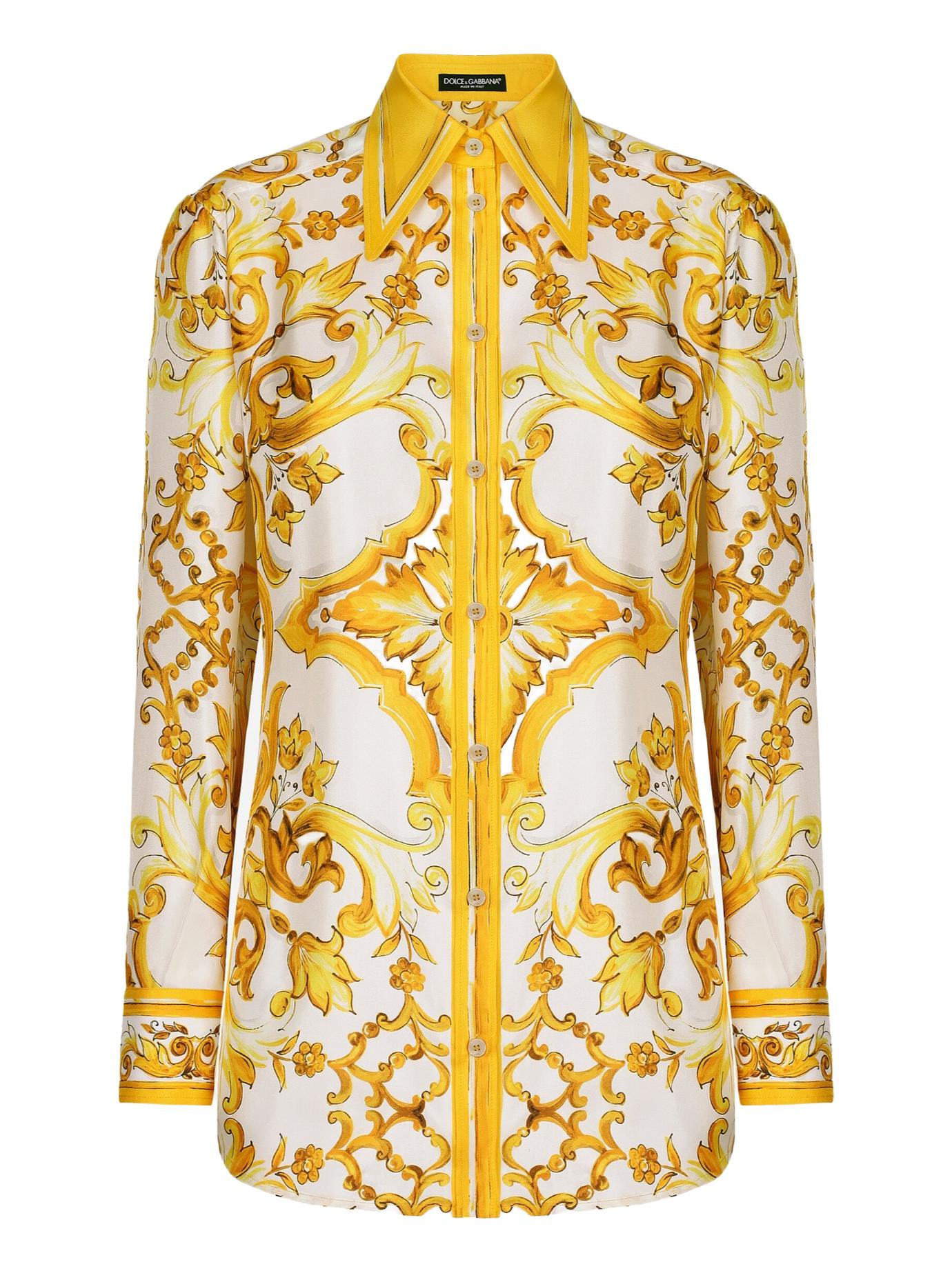 DOLCE & GABBANA Dolce & Gabbana Majolica Printed Twill Shirt